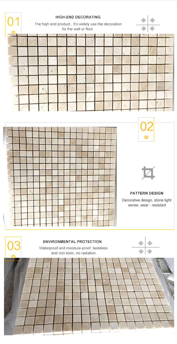 Buy Mini Size Square Beige Marble Mosaic Wall And Floor Tile In Honed ...