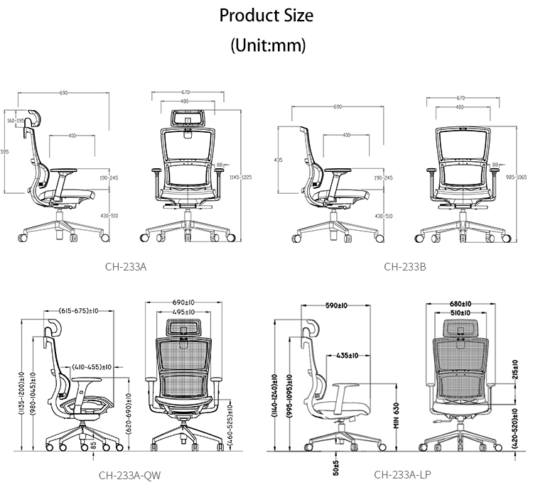 Buy Modern Ergonomic Office Furniture Chair High Back Mesh Chairs ...