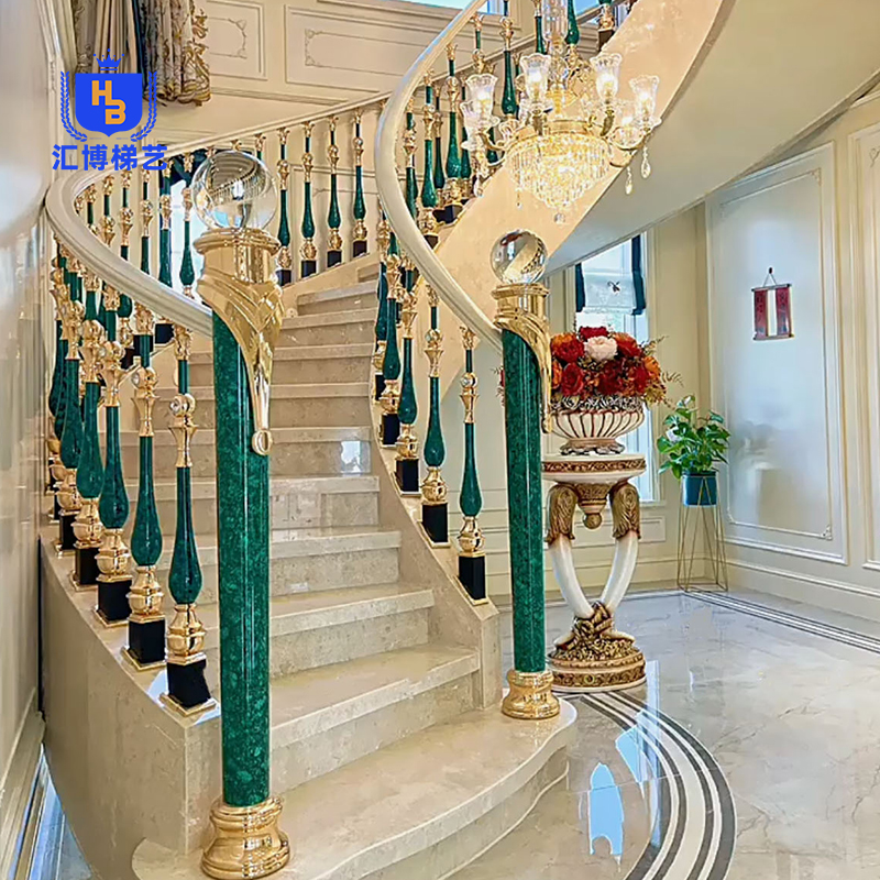 Buy Modern Luxury Brass Gold Metal Antique Handrails Balustrades ...
