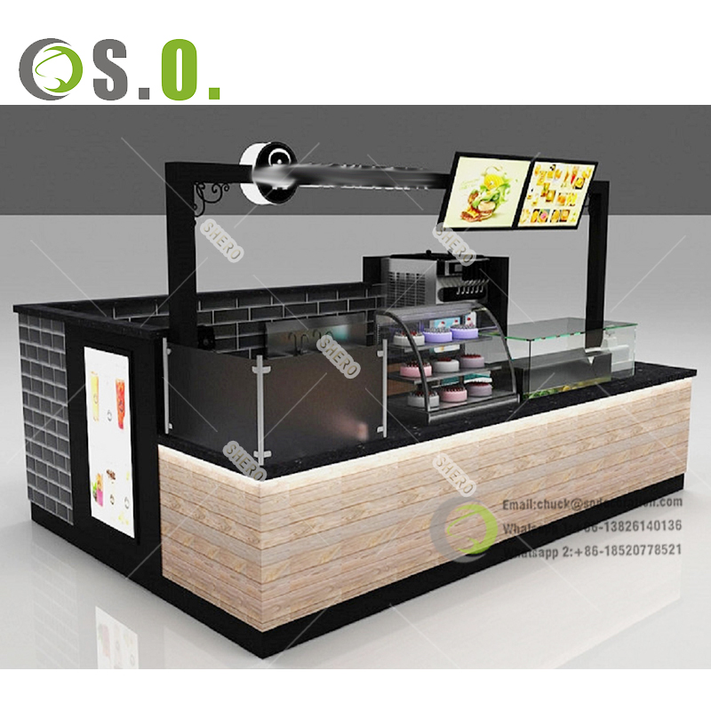 Buy Modern Mall Coffee Shop Kiosk Display Stand Counter Customized ...