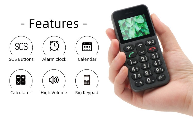 Buy Mtk Bar Senior Feature Mobile Phone For Old People With Sos Key ...