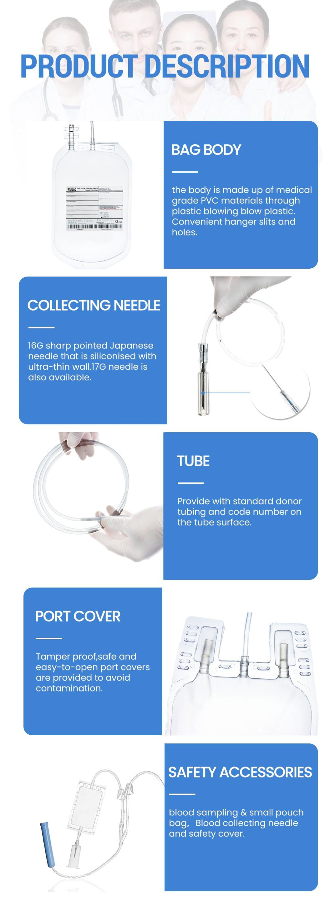 Buy Multiple Certificates Qualified Leukocyte Filter With Blood Bag ...