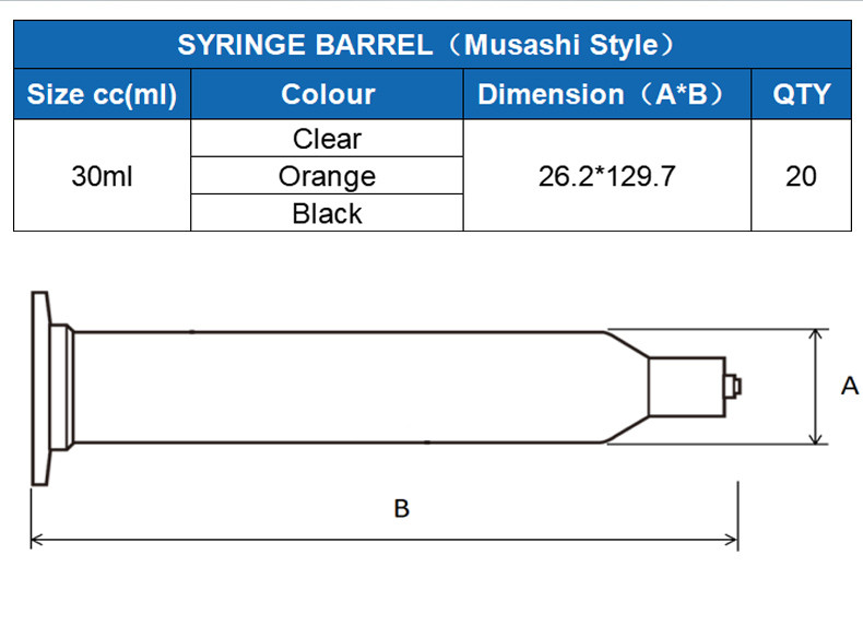 Buy Musashi Dispensing Syringe 30ml Dispensing Syringe With Piston ...