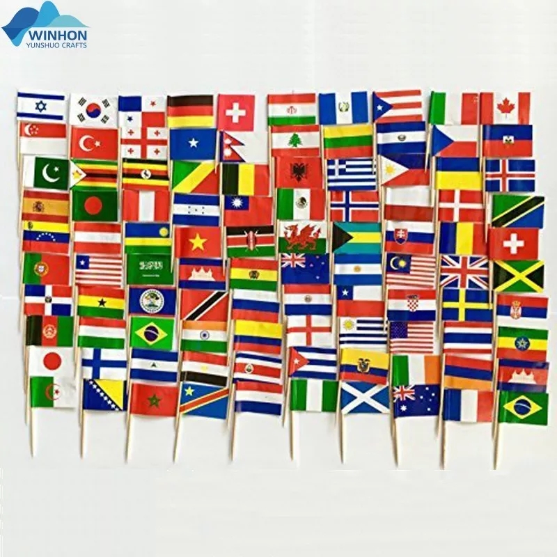 Buy National Countries Flags Toothpicks 50 Countries And Box Packing ...