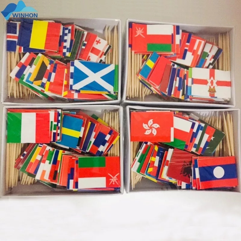 Buy National Countries Flags Toothpicks 50 Countries And Box Packing ...