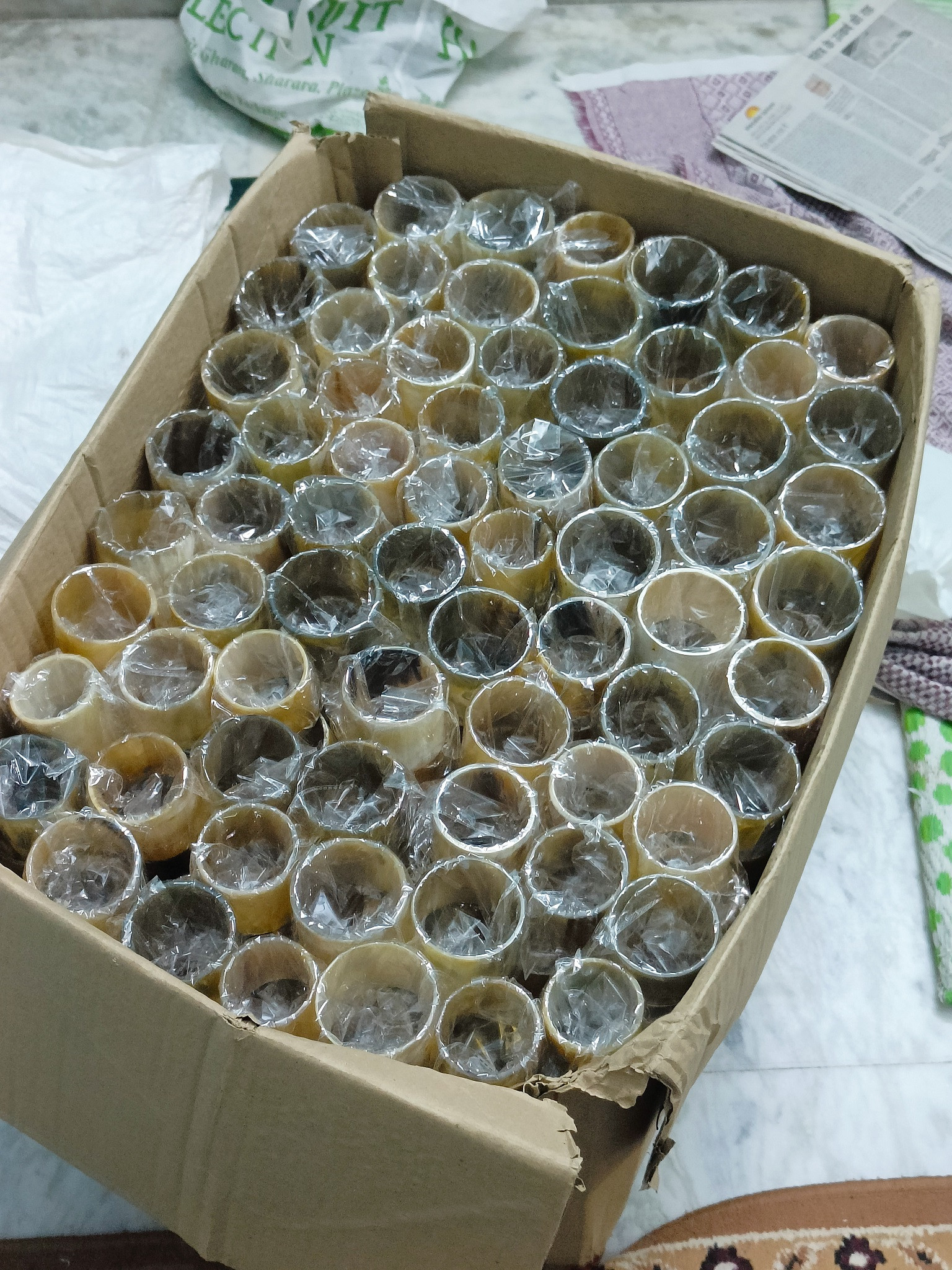 Buy Natural Buffalo Horn Plates, Cow Horn Plates, Horn Knife Scales For ...