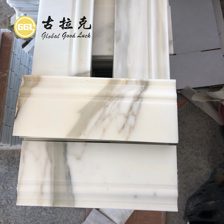Buy Natural Marble 12 Skirting Baseboard Trim Molding Honed Kitchen ...