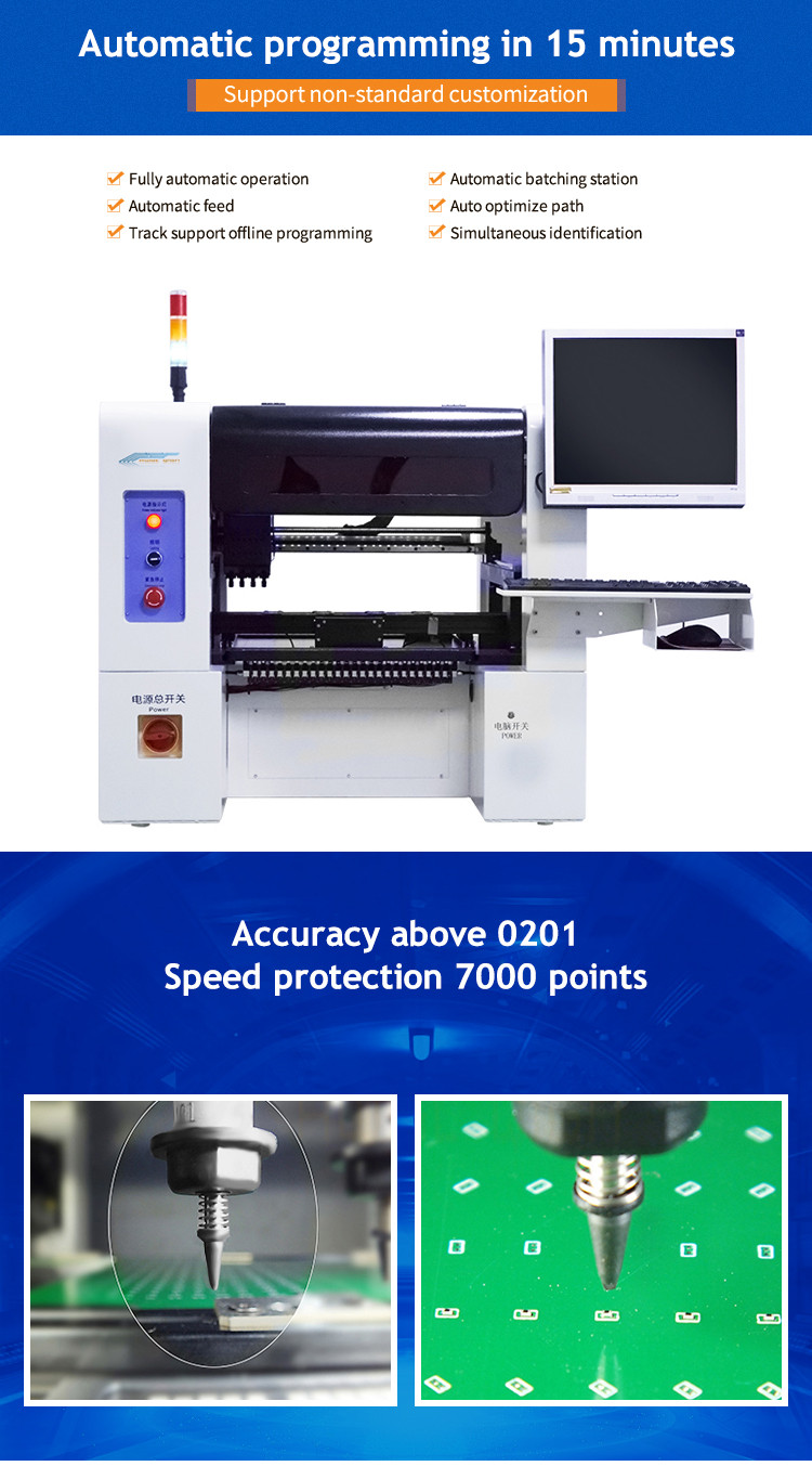 Buy New 4 Heads Small Automatic Led Pick And Place Machine Smd Mounting ...