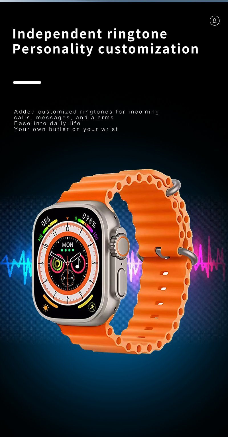 Buy New 8 Ultra Smartwatch Series 8 Hd Screen 2.02 Inch Heart Rate Full ...