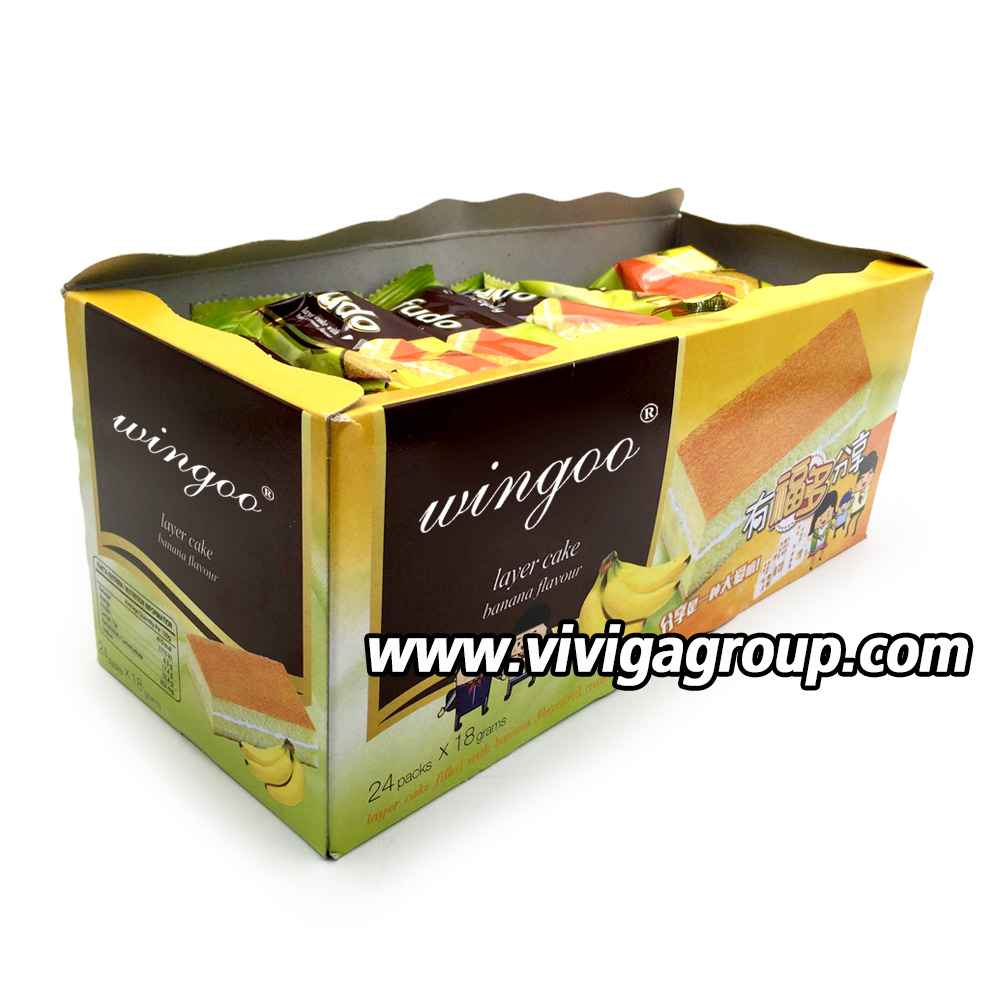 Buy New Fudo Banana Flavor Layer Cake Snack from Guangdong Wingoo Anime ...