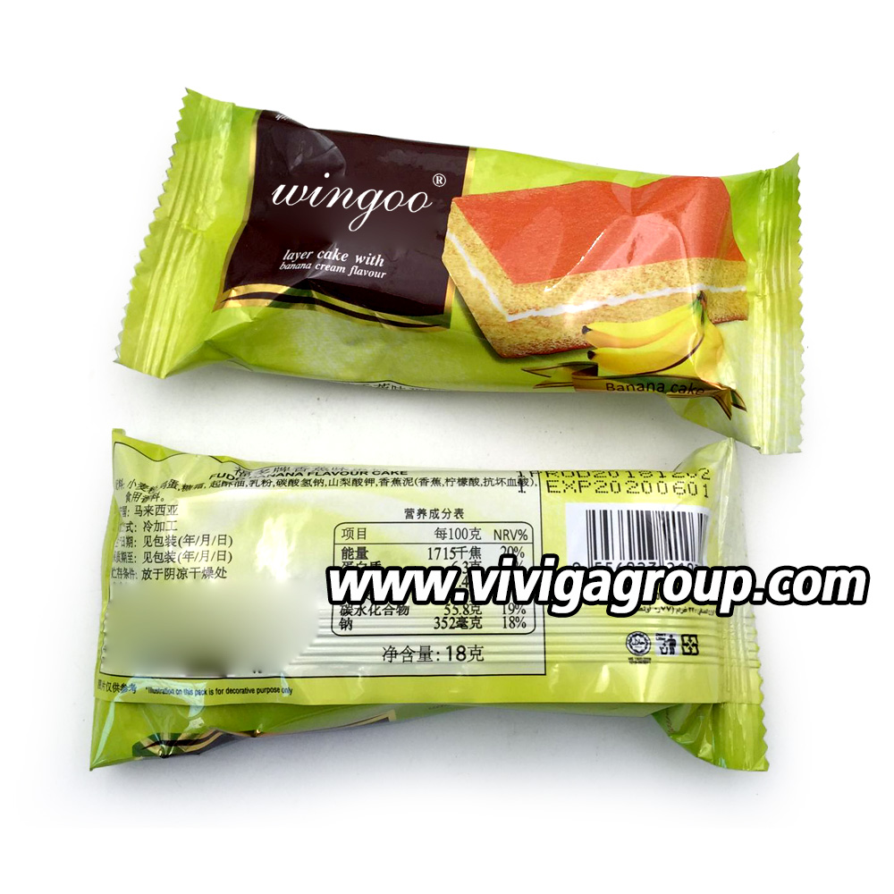 Buy New Fudo Banana Flavor Layer Cake Snack from Guangdong Wingoo Anime ...