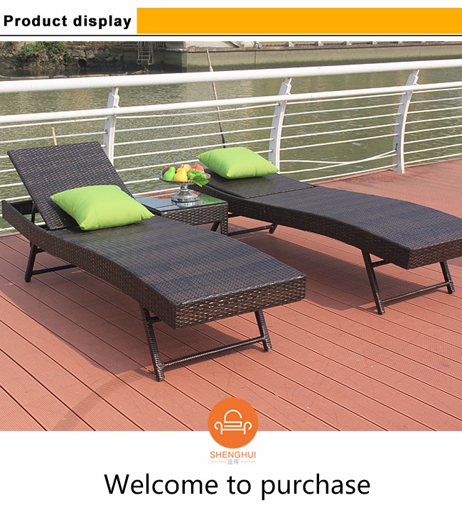 Buy Outdoor Brown Wicker Rattan Stackable Pool Deck Chairs / Sun ...