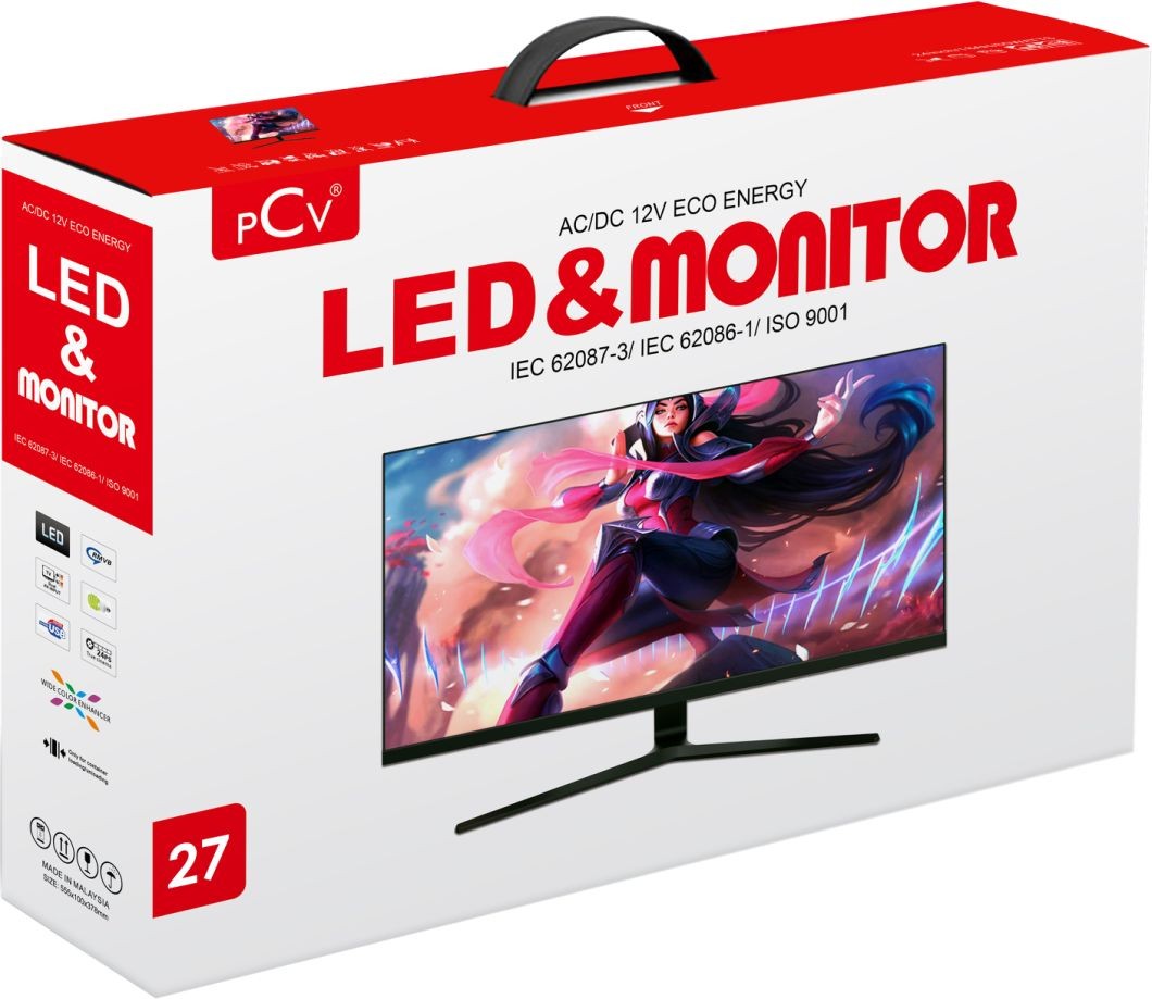 Buy Pcv 27 Inch Pc Monitor Black Flat Tft Screen 1920*1080 Fhd Led Lcd ...