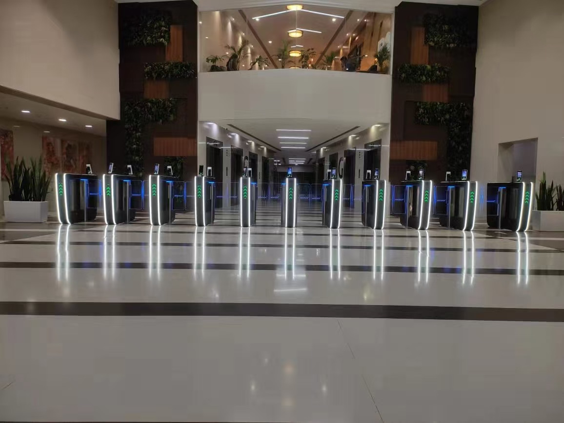 Buy Pedestrian Entry Exit Turnstile Public Office Building Barrier With ...