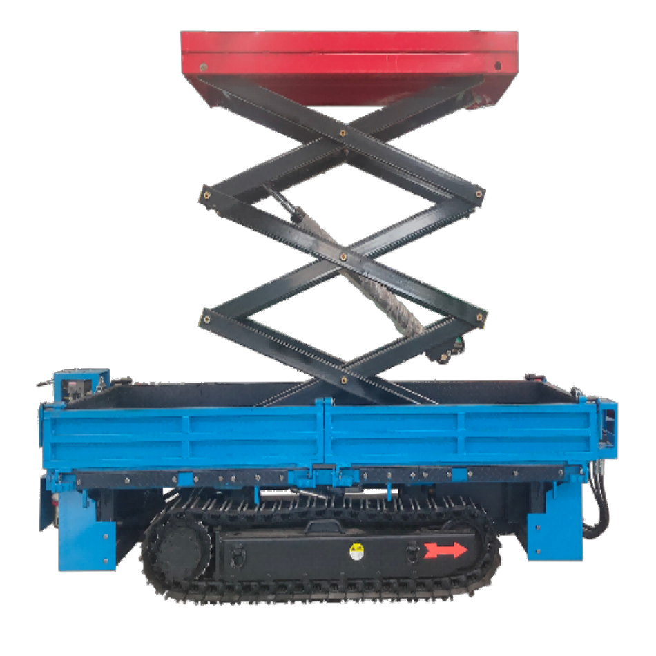 Buy Pneumatic Tracked Flatbed Truck With Leveling Support Legs For ...