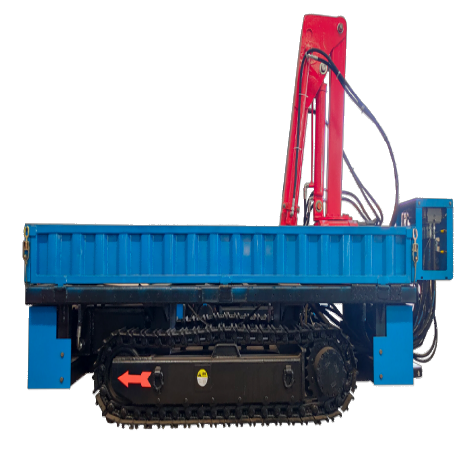 Buy Pneumatic Tracked Flatbed Truck With Leveling Support Legs For ...