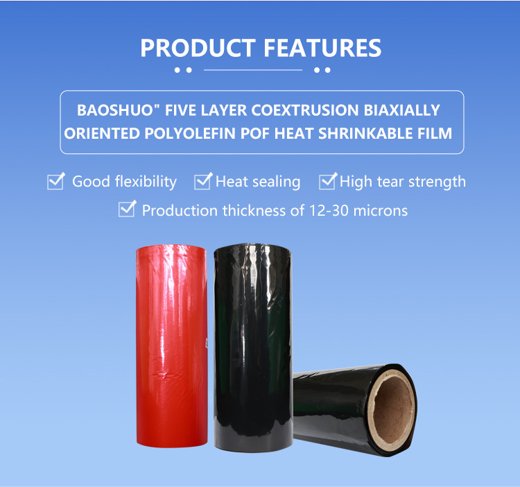 Buy Polyolefin Shrink Film Black Shrinkable Packing Film Roll Colored ...