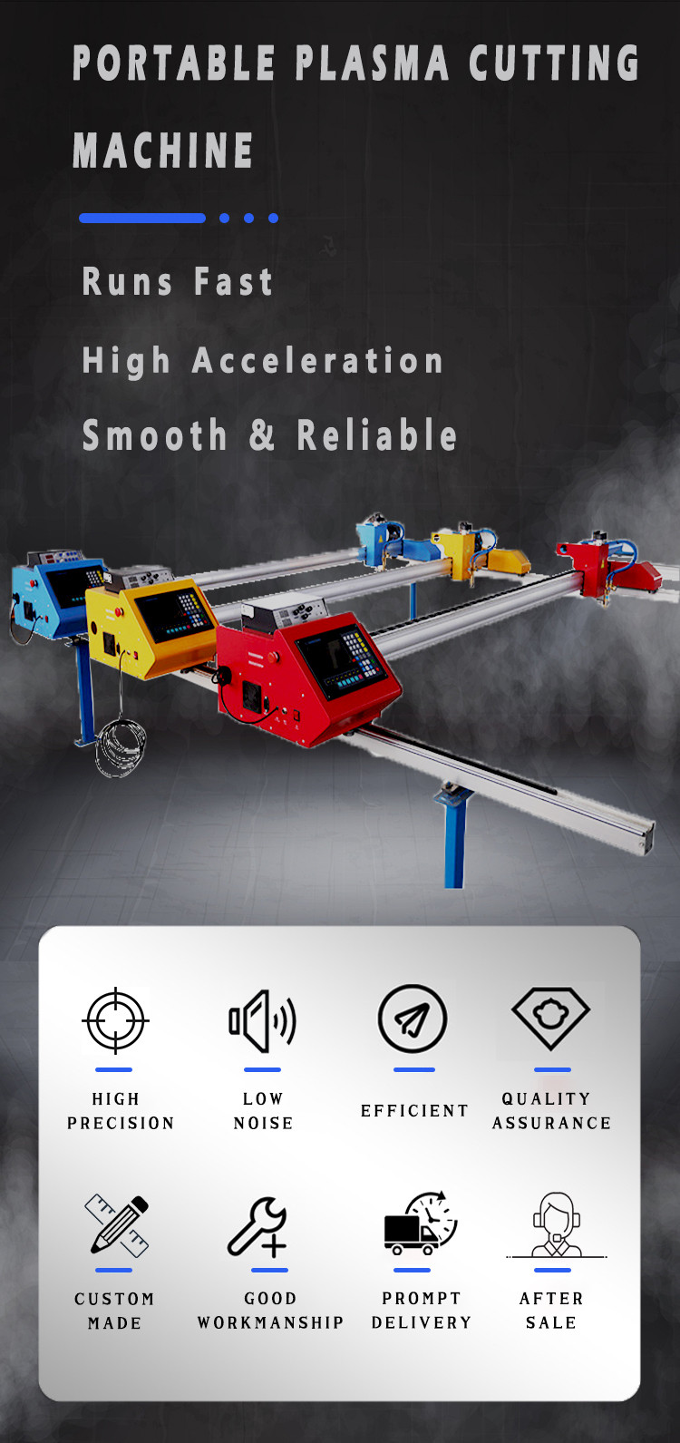 Buy Portable Cnc Plasma Flame Cutting Machine For I-beams Channel Steel ...