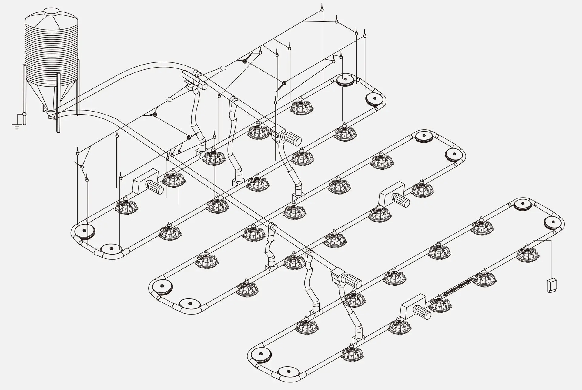 Buy Poultry Helper Farm Feeding System Broiler Feed Equipment For ...