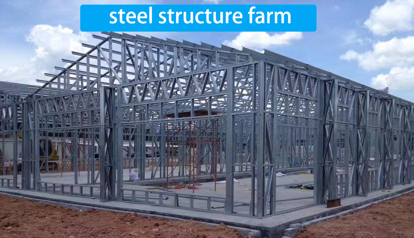 Buy Prefabricated Steel Structure Building Design Cow Farm Shed from ...
