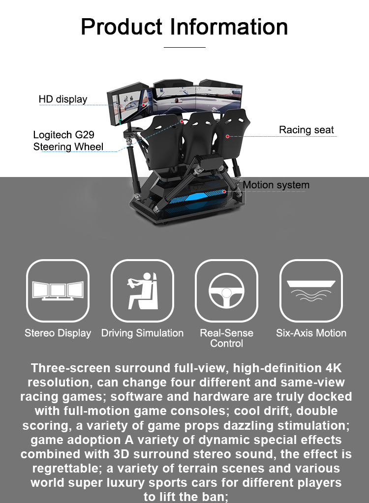 Buy Real Feeling 3d Car Driving Simulator 360 Degree Rotation Game ...