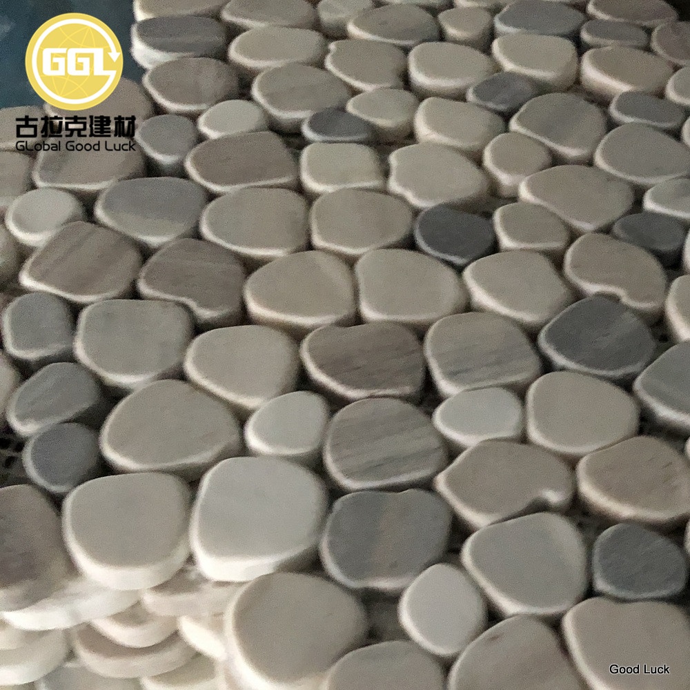 Buy River Rocks Pebble Stone Mosaic Tile Tumbled For Kitchen Backsplash ...