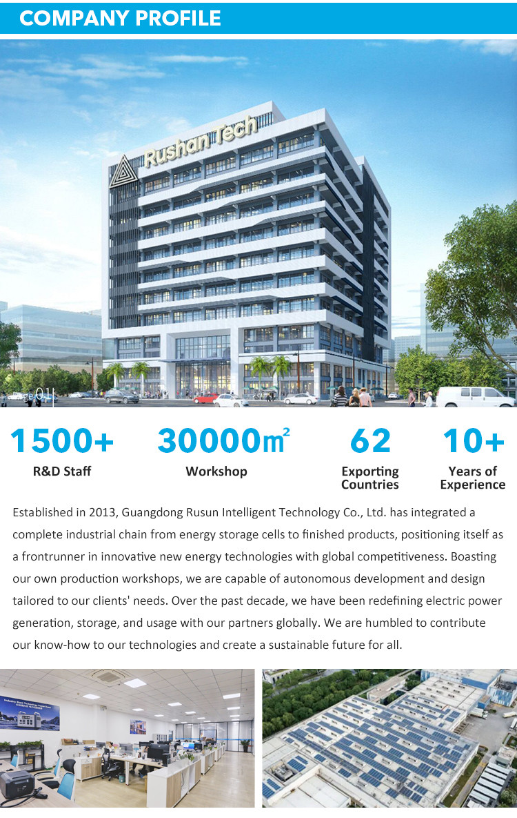 Buy Rushan High Performance Wall Mounted 48v Home Stacked Energy ...