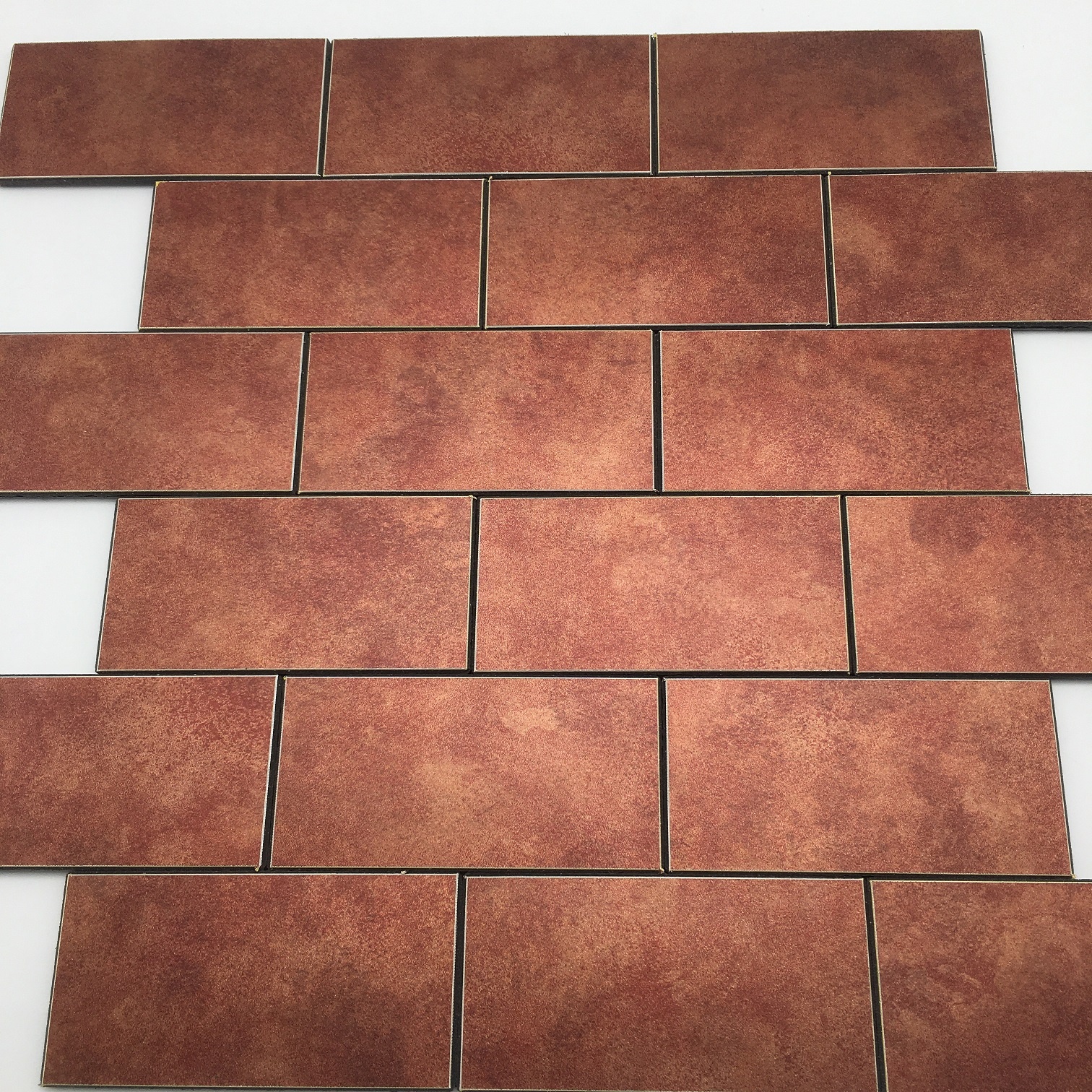 Buy Rustic Red Self Adhesive Wall Tile Peel And Stick Wall Tiles ...