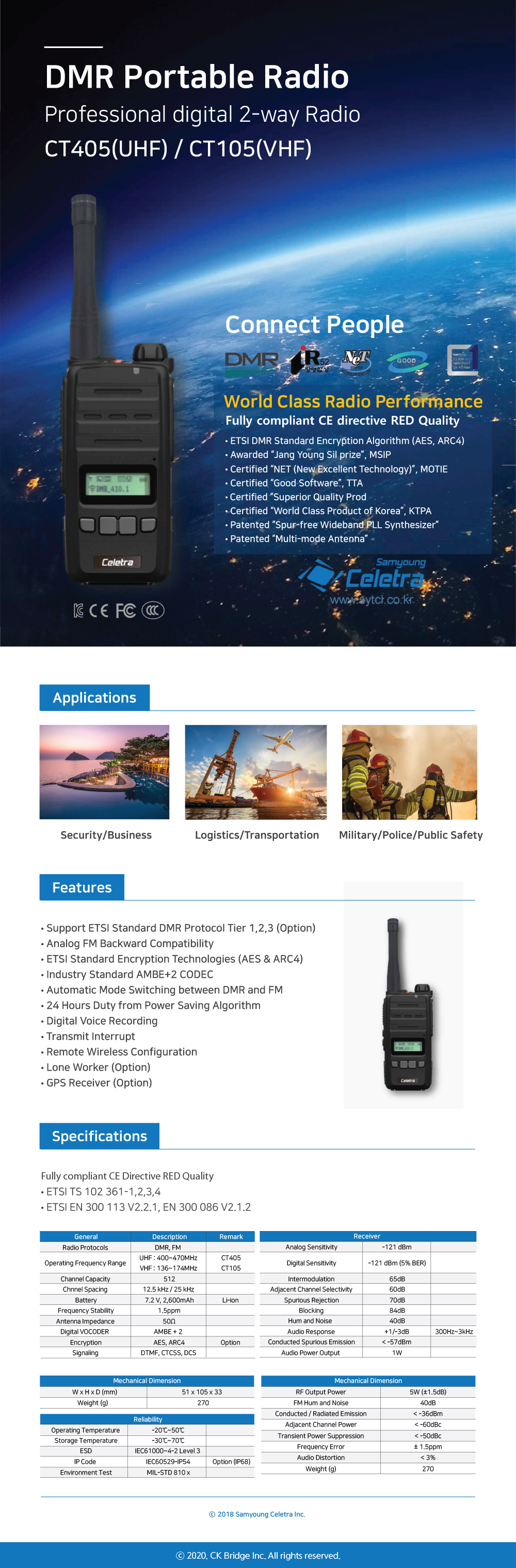 Buy [samyoung Celetra] Professional 2-way Radio Portable Walkie-talkie ...