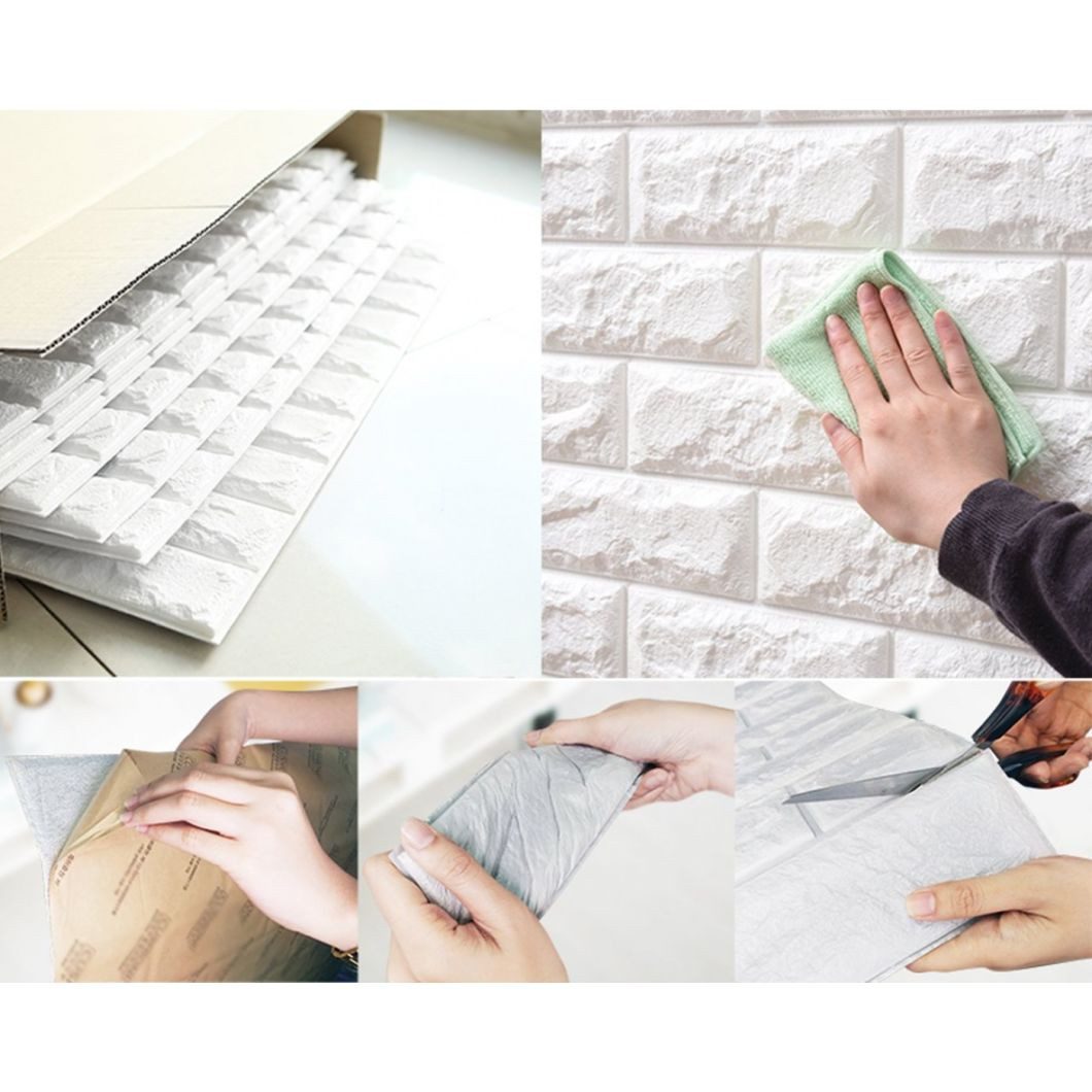 Buy Self Adhesive White Brick Sticker 3d Wall Panel Pe Foam Wall ...