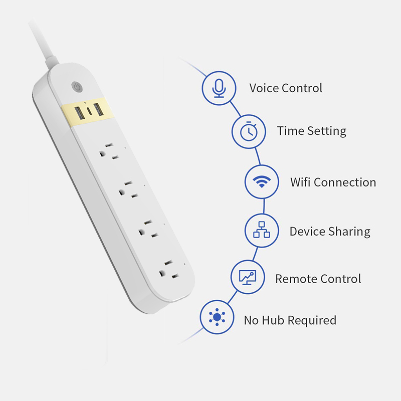 Buy Smart Extension Socket Power Strip Sockets Wifi Power Strip Smart ...