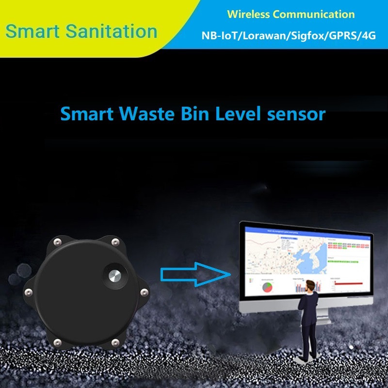 Buy Smart Waste Bin Ultrasonic Distance Level Detector Trash Can Sensor ...
