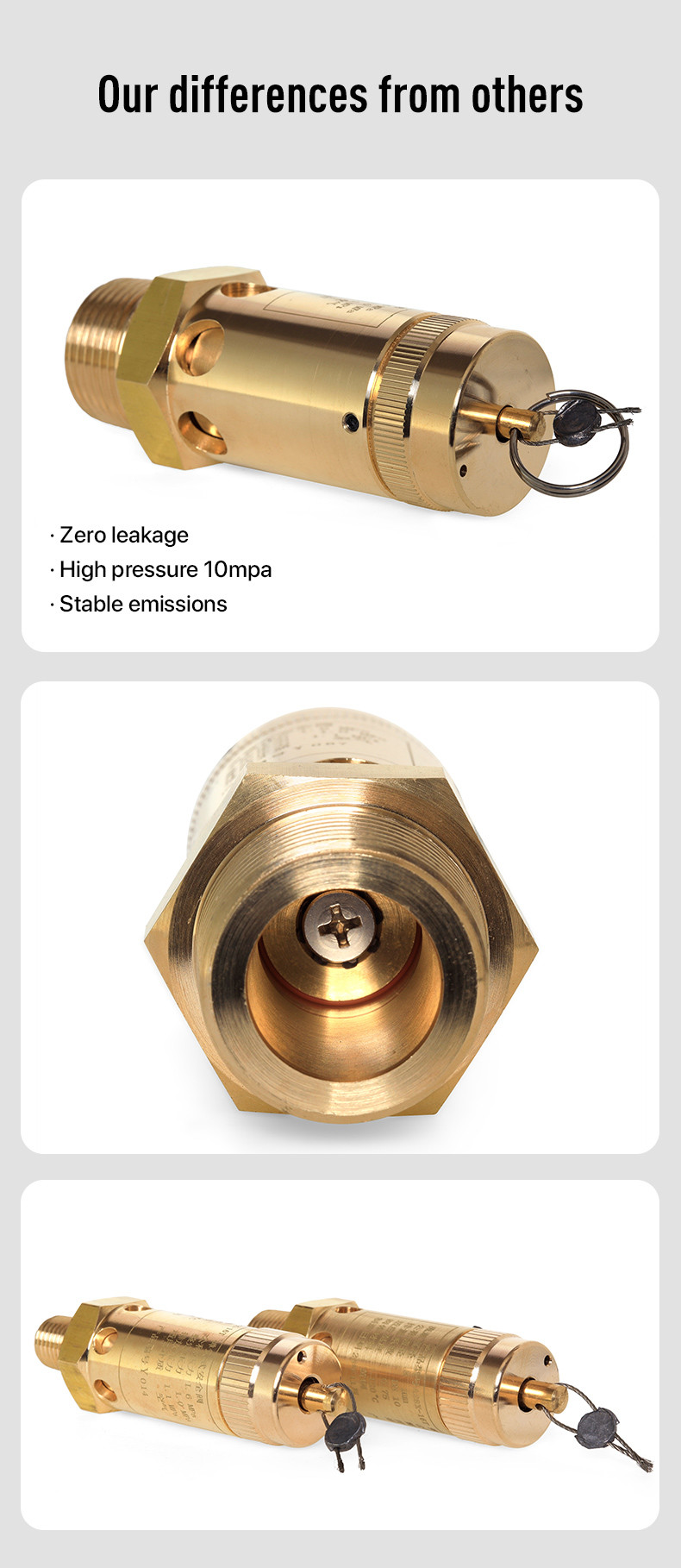 Buy Spring Type Industrial Air Compressor Safety Valve Pressure Relief ...