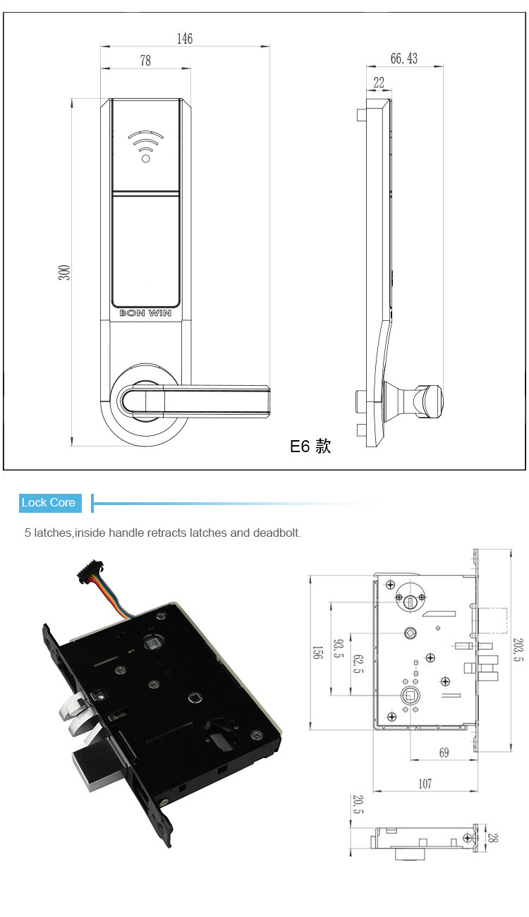 Buy Stainless Steel Electronic Tcp/ip Door Lock For Hotel from Bonwin ...