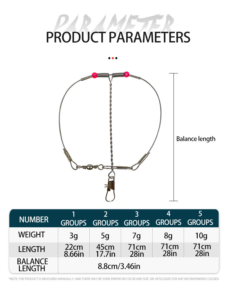 Nylon Coated Leader Line 60PC Fishing Leader Set - Steel Leaders With ...