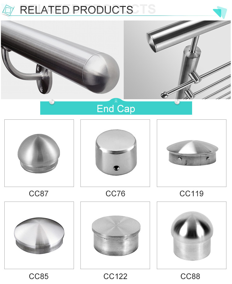 Buy Stainless Steel Handrail End Caps For Handrail Balustrade Handrail ...