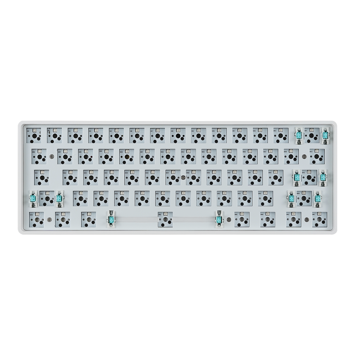 Buy Steel Mechanical Keyboard Kit Mk68 White/black Rgb Diy Gaming ...