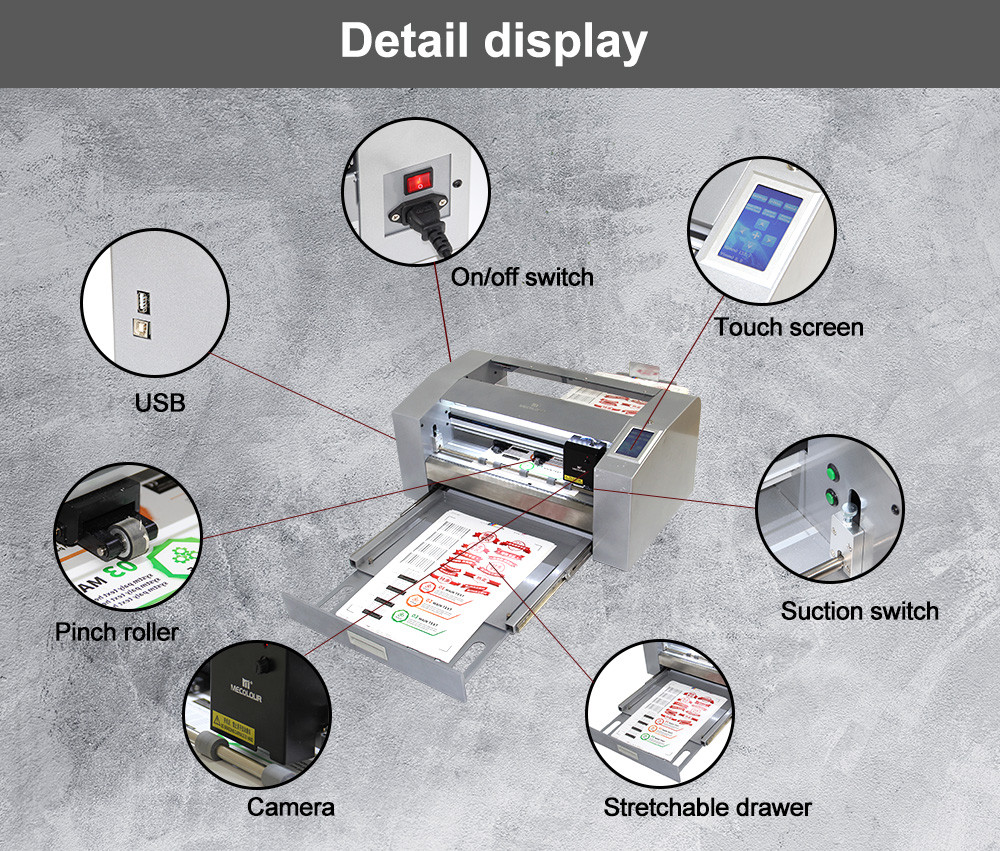 Buy Sticker Label Card Digital Die Cutting Cutter Machine Continuous ...