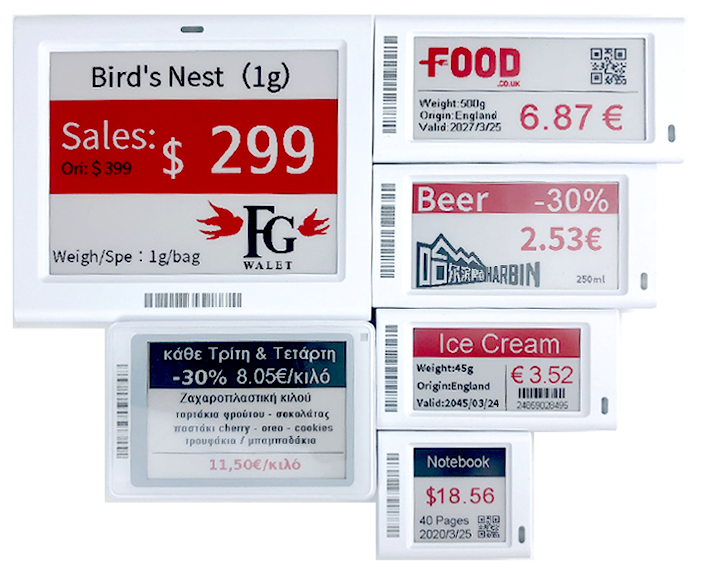 Buy Sunpaitag Supermarket Electronic Shelf Label Wireless E-paper E Ink ...