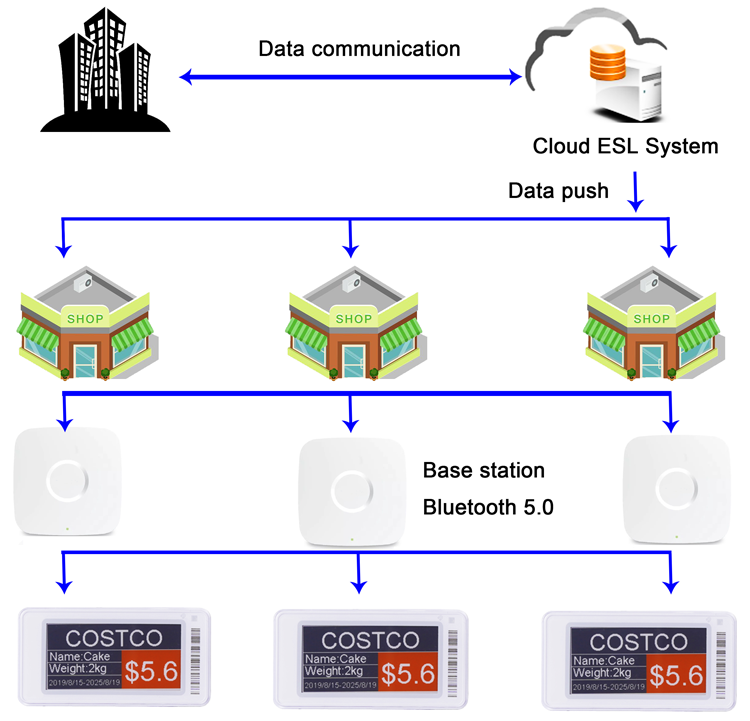 Buy Sunpaitag Supermarket Wireless Digital Price Tag E Ink Display ...