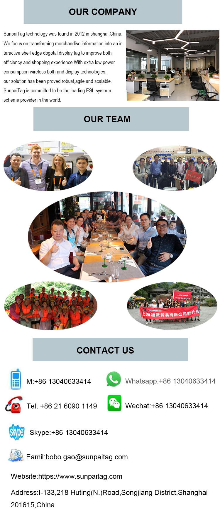 Buy Sunpaitag Supermarket Wireless Digital Price Tag E Ink Display ...