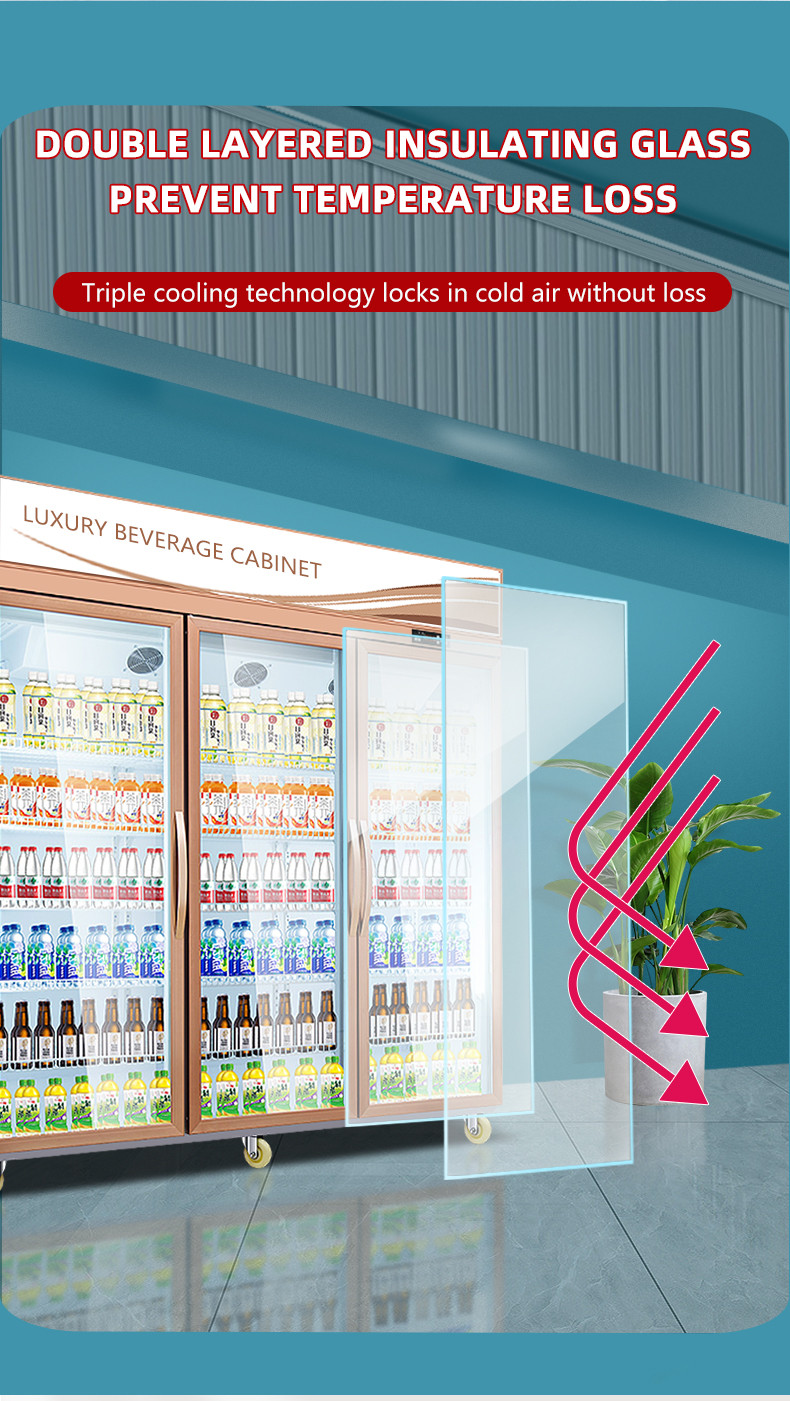 Buy Supermarket Milk Cooler Fridge Commercial Display Fridge Vertical ...