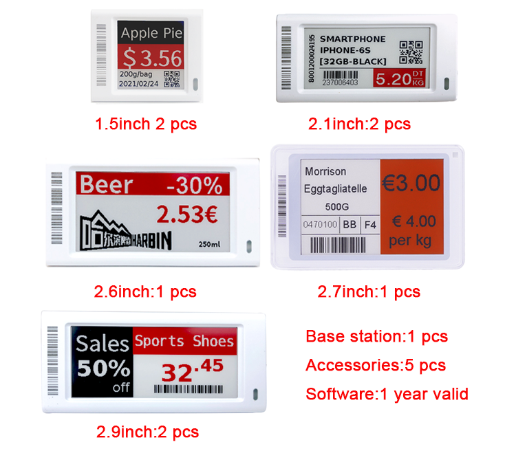 Buy Supermarket Tag Ble5.0 E Ink Display Electronic Price Tag Esl ...