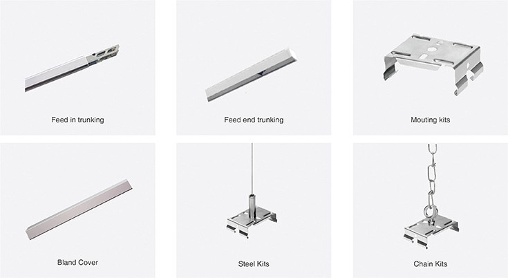 Buy Suspension Led Linear Trunking System For Supermarket Workplace ...