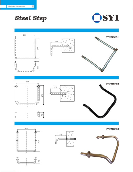 Buy Syi Safety Steel Manhole Step Manhole Ladder Step from Shanxi ...