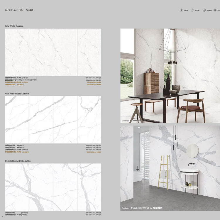 Buy Thin Porcelain Slabs Big Size Interior Sintered Stone Look Wall ...