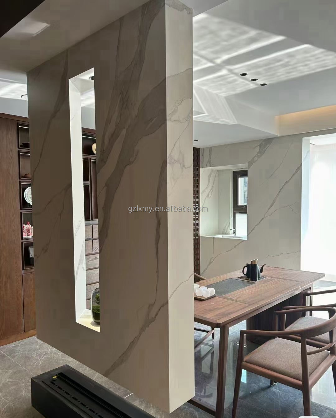 Buy Thin Porcelain Slabs Marble Looking Tiles Sintered Stone Wall ...