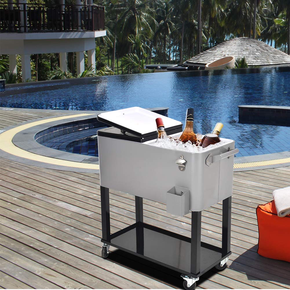 Buy Trinity Steel Solar Cooler Box Table With Shelf from Dongrun ...
