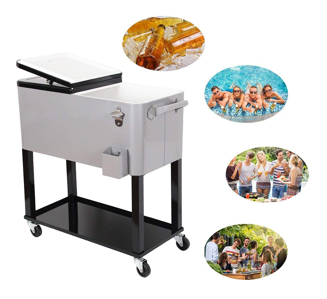 Buy Trinity Steel Solar Cooler Box Table With Shelf from Dongrun ...