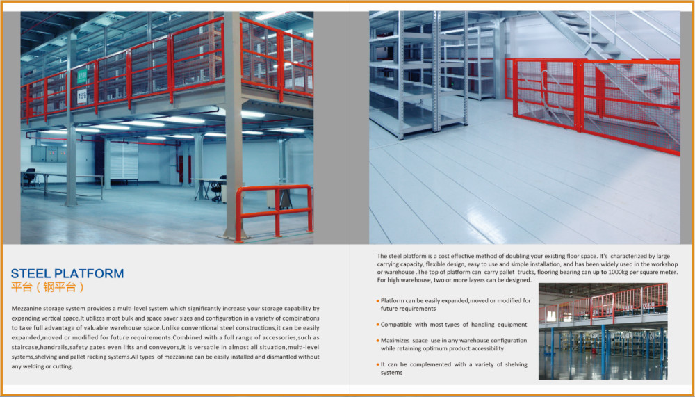 Buy Two Tier Warehouse Heavy Loading Storage Mezzanine Rack from ...